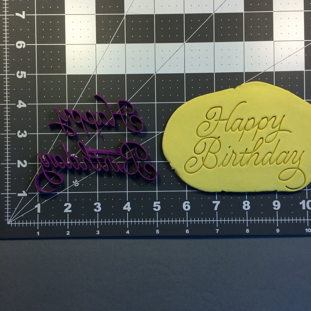 Feliz Cumpleaños Cursive 100 Sello - Etsy México