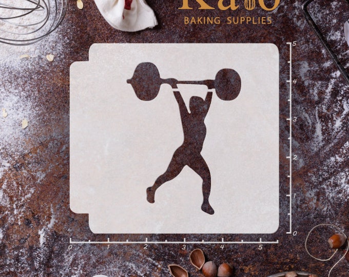 Weight Lifting Stencil, Reusable Weight Lifting Stencil, DIY Craft ...