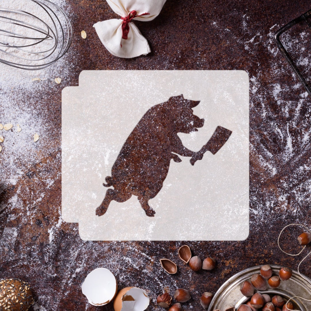 Pig With Butcher Knife 783-C819 Stencil Silhouette - Etsy