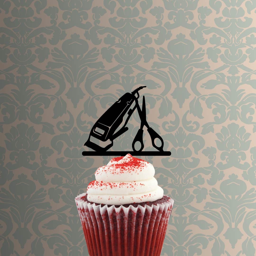 Hair Clippers and Scissors 228-499 Cupcake Topper - Etsy