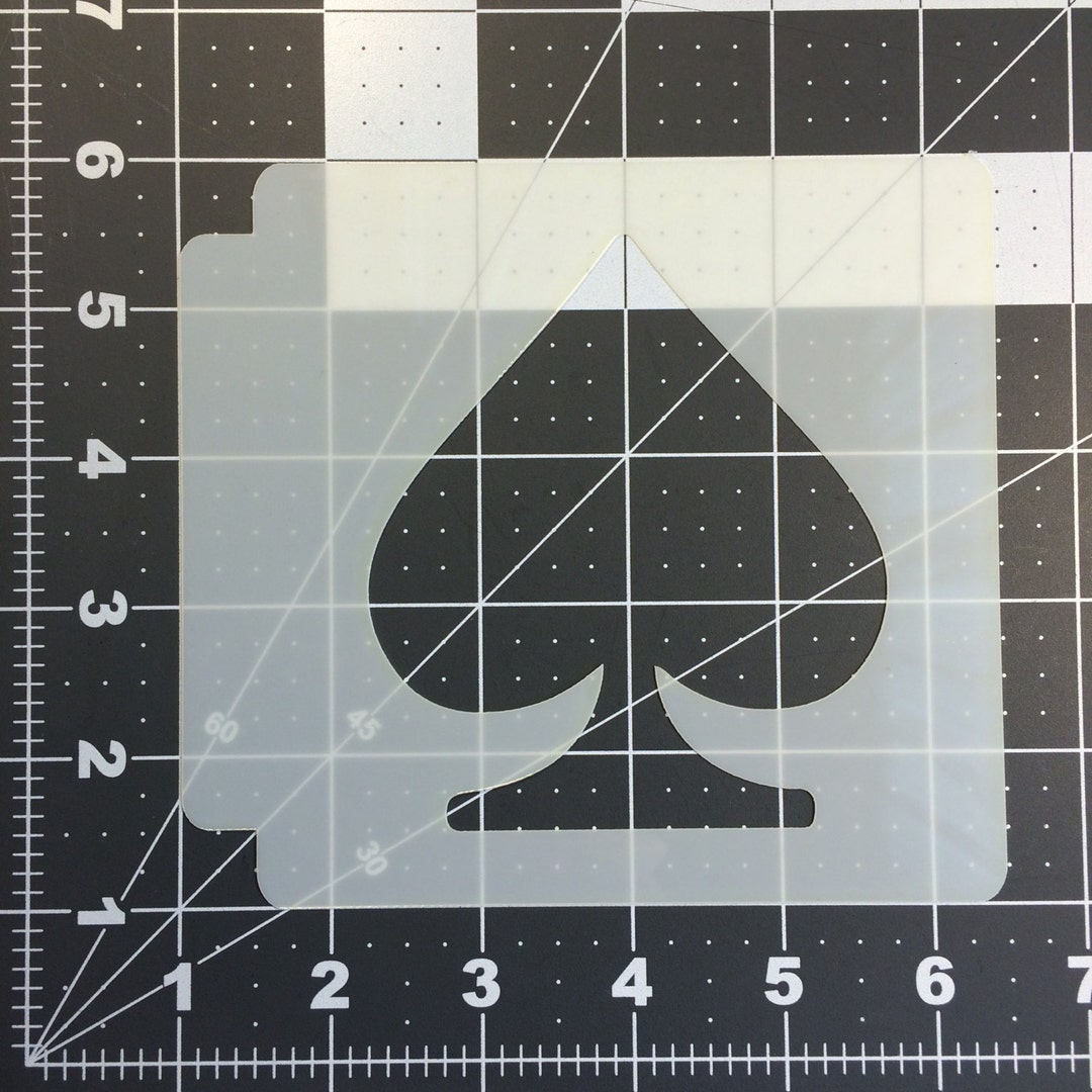 Card Suite Spades 100 Stencil - Etsy