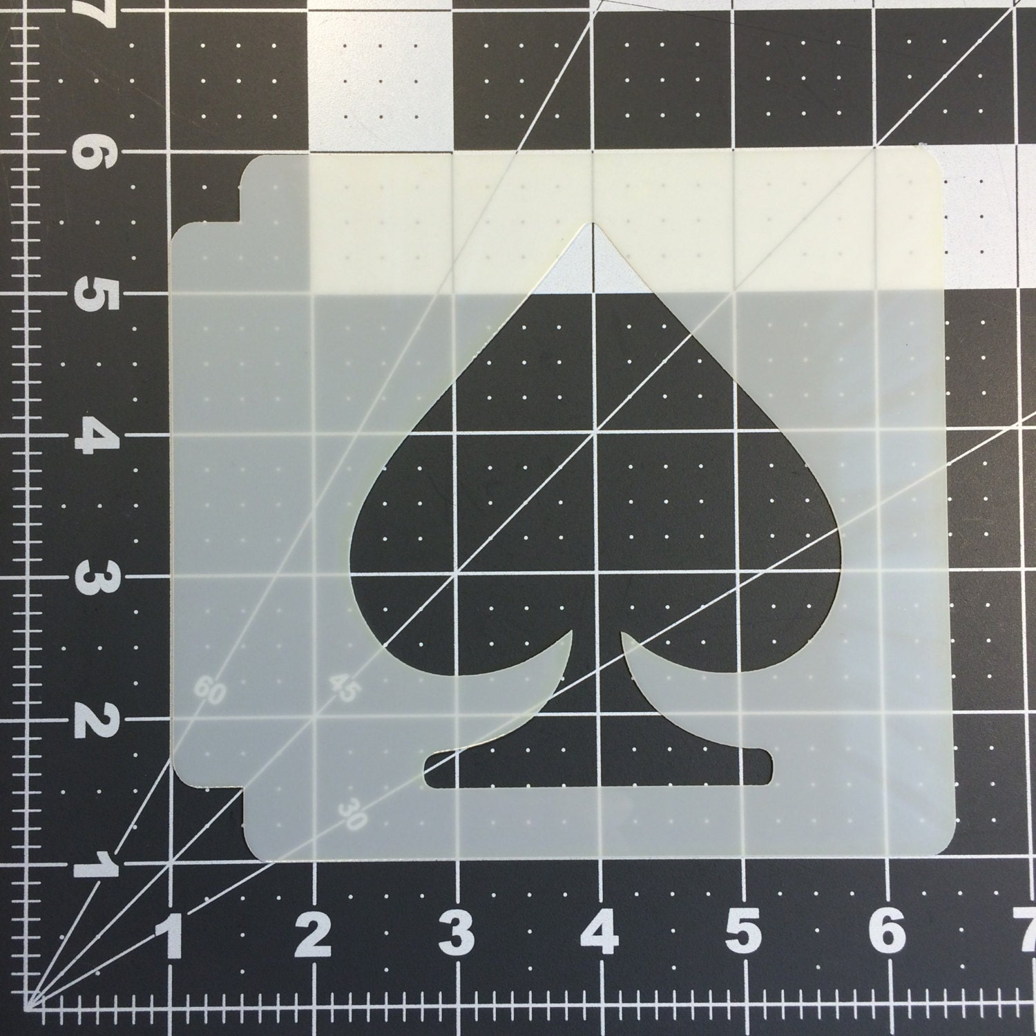 Card Suite Spades 100 Stencil - Etsy