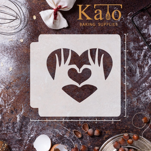 Heart Shape Cake Stencil - Etsy
