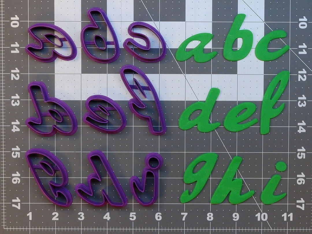Script Font Lowercase 266-B841 Cookie Cutters - Etsy