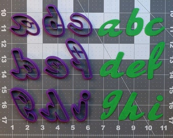 Script Font Lowercase 266-B841 Cookie Cutters - Etsy