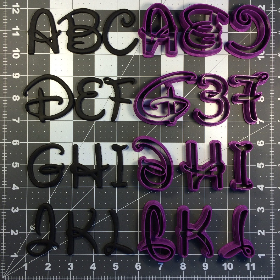 Cursive Font Uppercase Cookie Cutter Set - Etsy