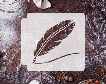 Beautiful Wing Feather Stencil Feather Stencil DIY - Etsy