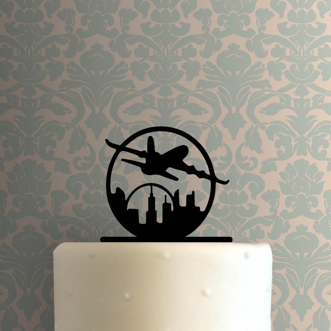 Airplane City Skyline 225-C042 Cake Topper - Etsy