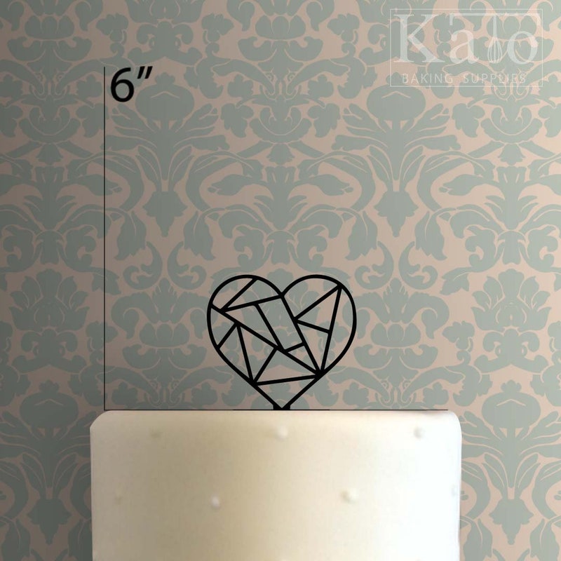 Geometric Wedding Cake Topper - Etsy