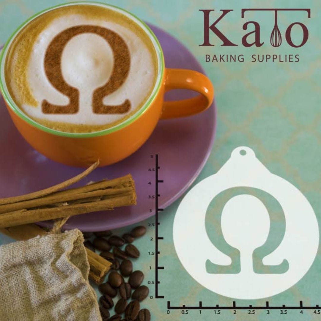 Greek Alphabet Omega 263-120 Latte Art Stencil - Etsy