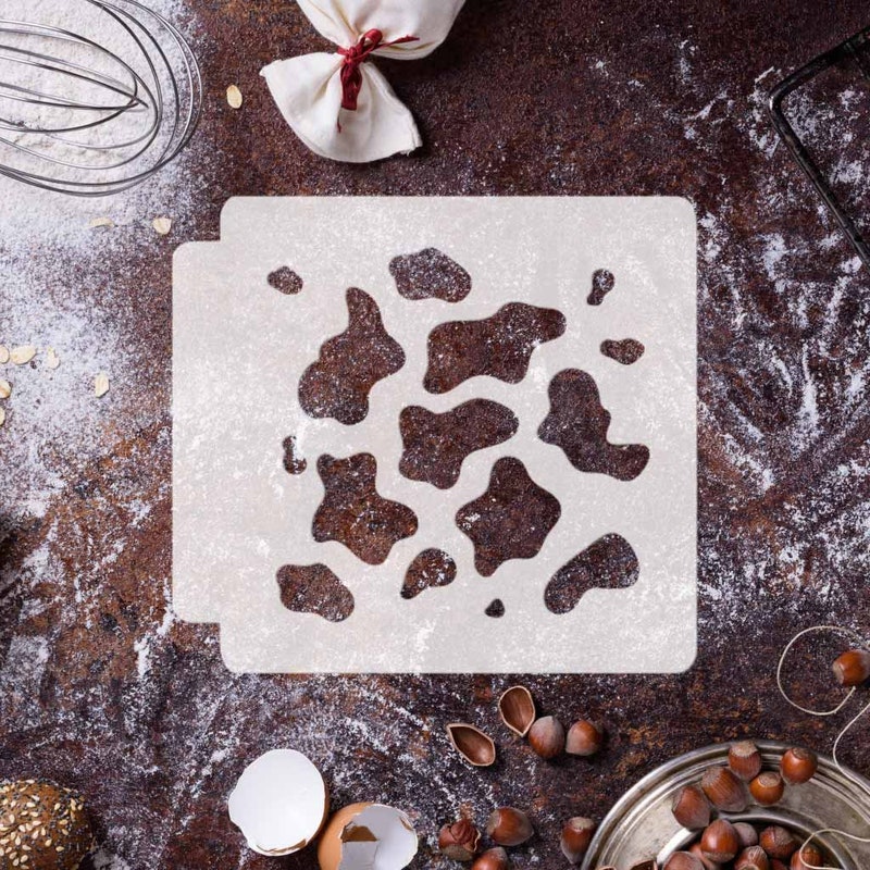 Cow Print Stencil Png - Etsy