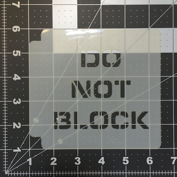 Do Not Block 100 Stencil | Etsy