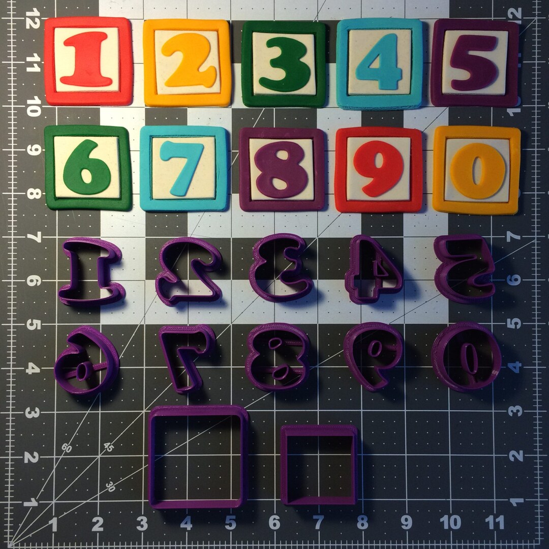 Alphabet Block Font Number Cookie Cutter Full Set - Etsy