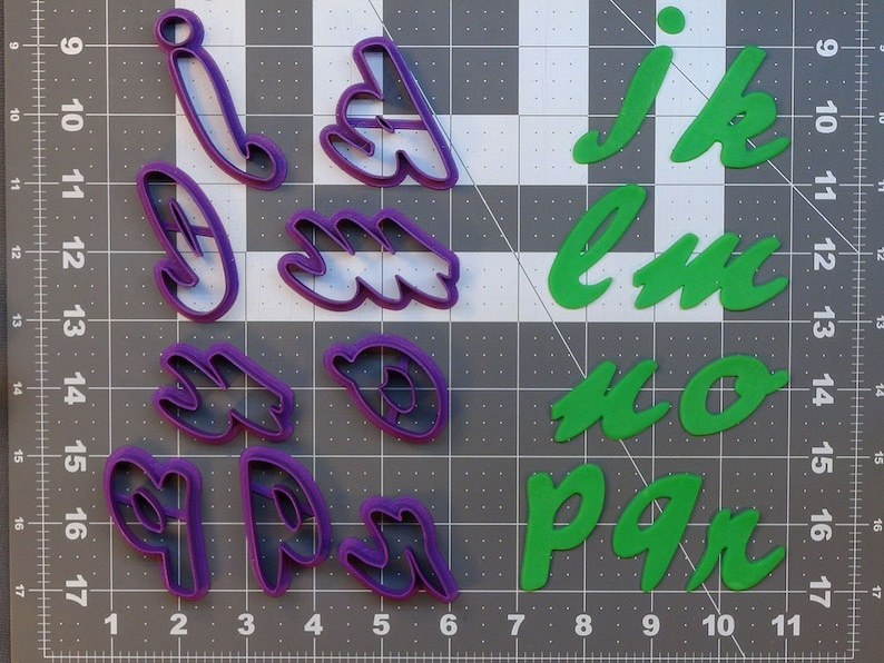 Script Font Lowercase 266-B841 Cookie Cutters | Etsy