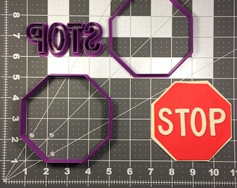 Stop Sign Cookie Cutter 22, Christmas Cookie Cutter or Fondant Cookie ...