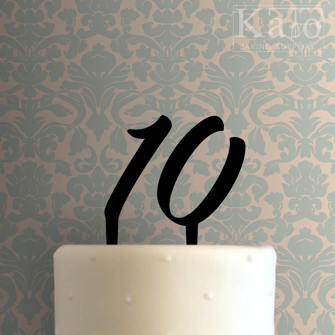 Ten Number 10 100 Cake Topper - Etsy