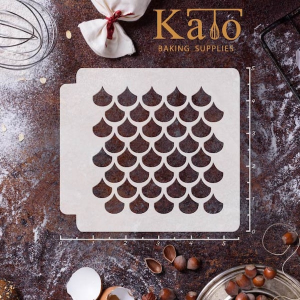 Fish Scale Stencil - Etsy