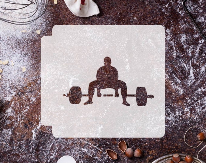 Weight Lifting Stencil, Reusable Weight Lifting Stencil, DIY Craft ...