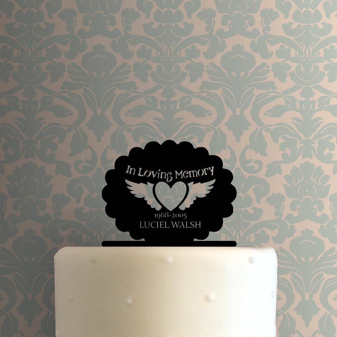 Custom in Loving Memory Name Years 225-B554 Cake Topper - Etsy