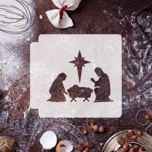Stencil Reusable Nativity Scene Stencil Christmas Stencil - Etsy