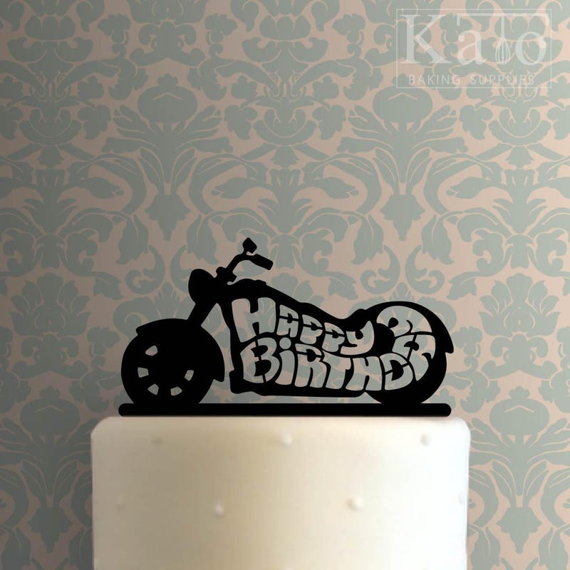 Motorcycle Cake Topper - Etsy