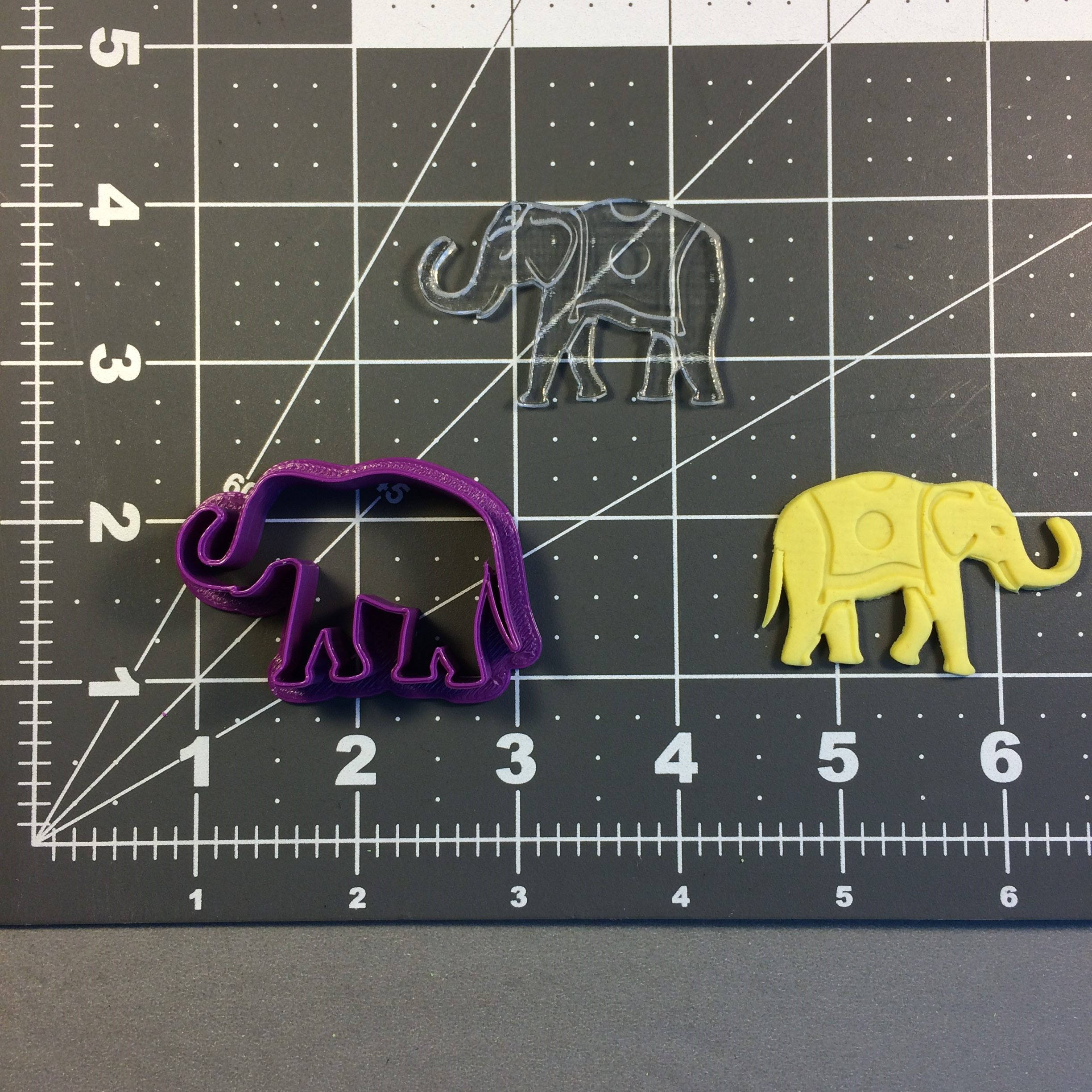 Elephant 101 Cookie Cutter and Stamp (imprinted) - Etsy