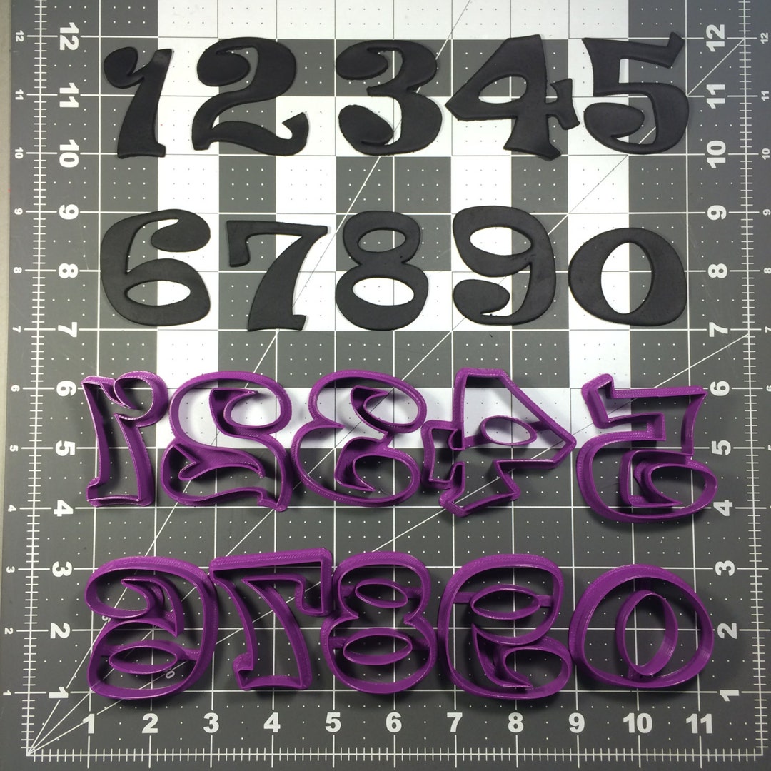 Ravi Font Number Cookie Cutter Set - Etsy
