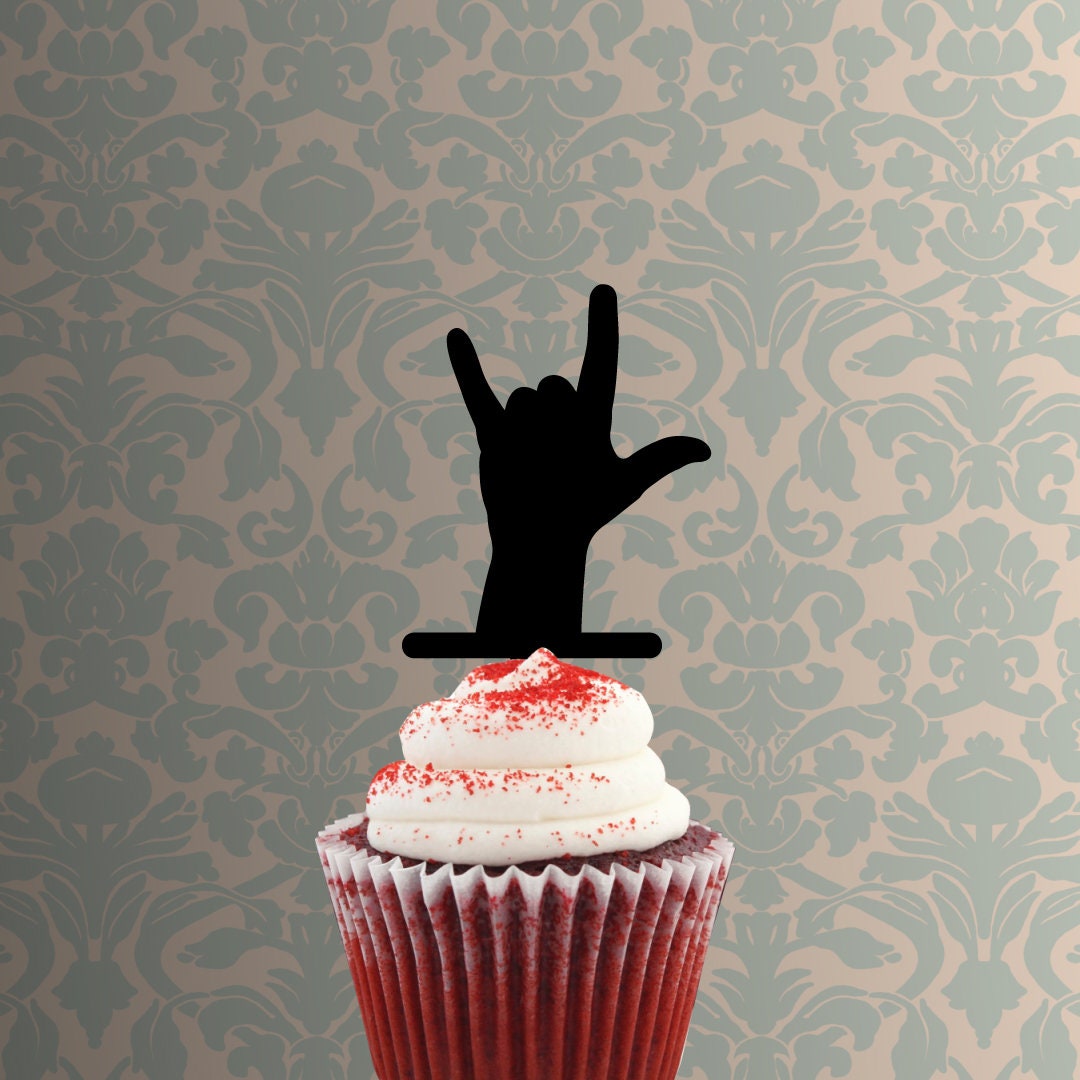 ASL - I Love You 228-295 Cupcake Topper - Etsy