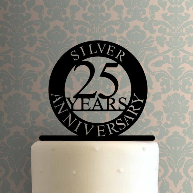 Silver Cake Topper - Etsy