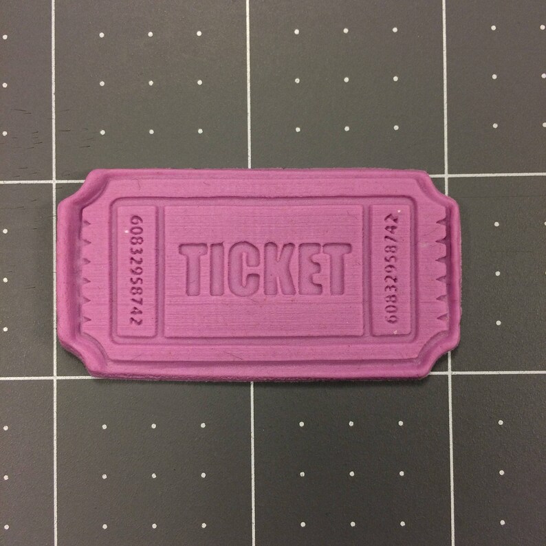 Ticket 100 Cookie Cutter and Stamp (embossed) - Etsy