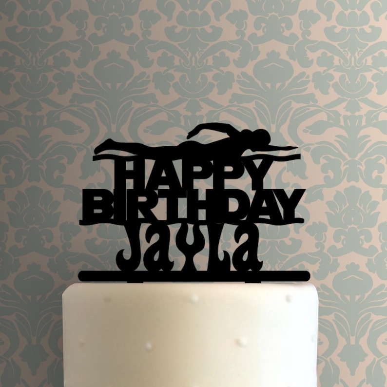 Custom Swimming 225-920 Cake Topper - Etsy