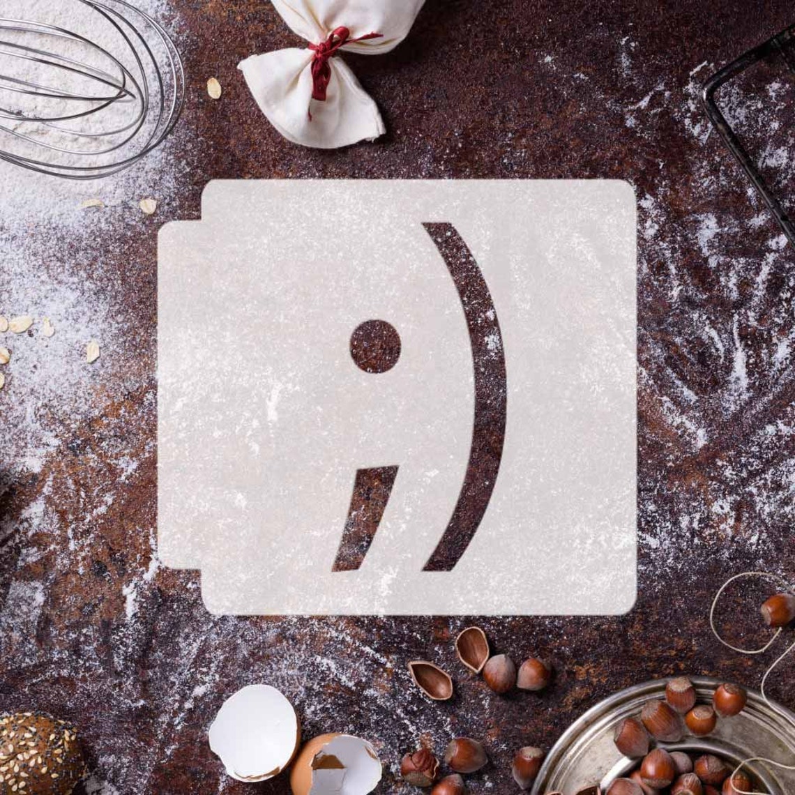 Emoticon - Winking Face 783-D029 Stencil - Etsy