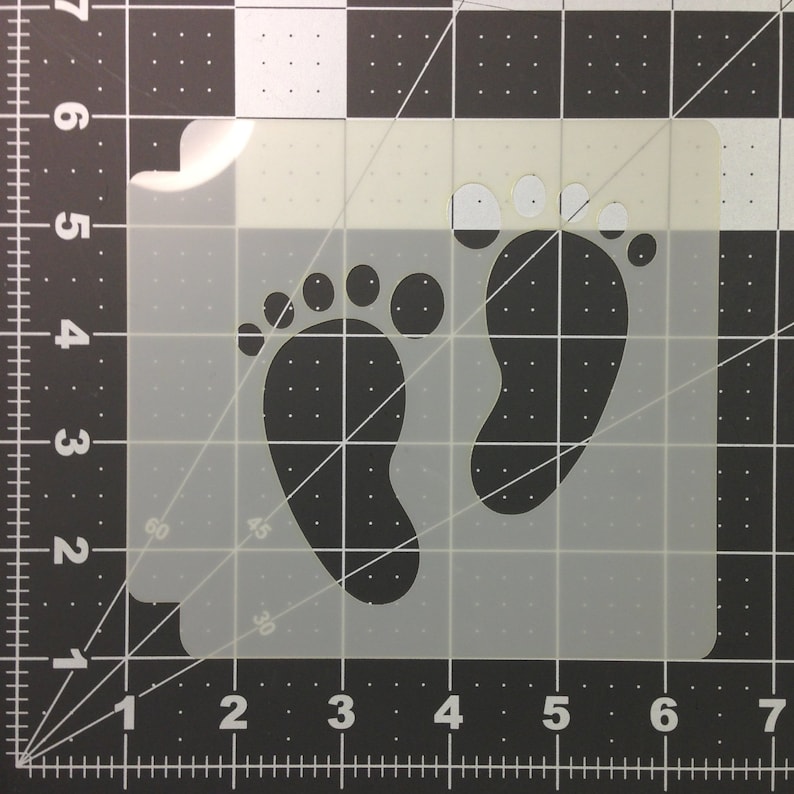 Foot Prints 101 Stencil - Etsy