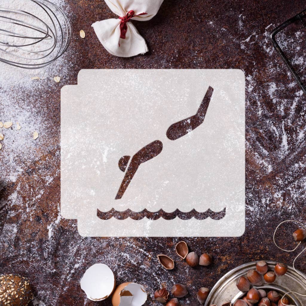 Swimmer Diving 783-D874 Stencil - Etsy