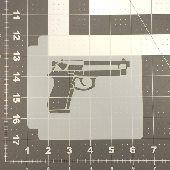 Gun 100 Stencil | Etsy