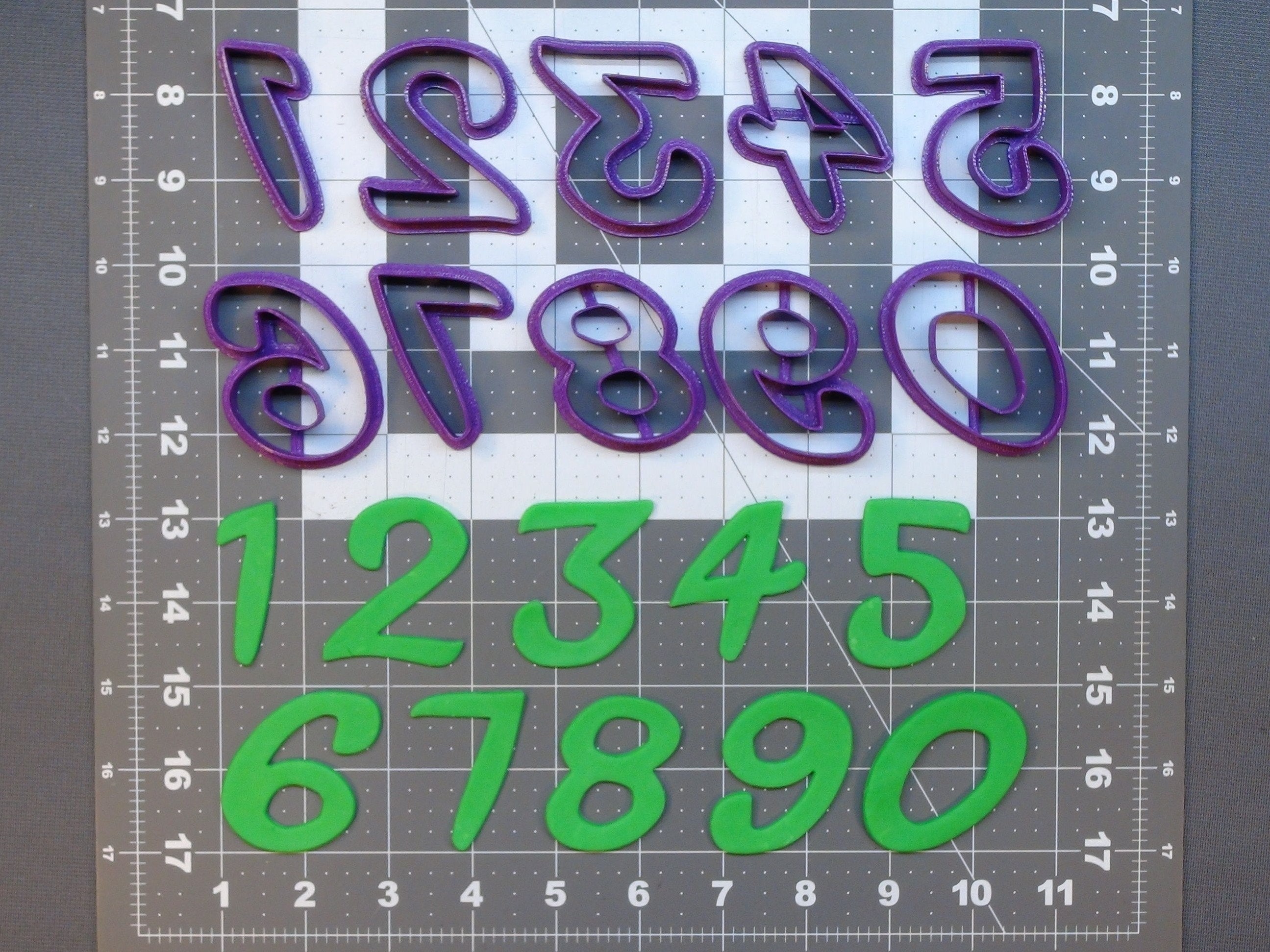 Script Font Number 266-D656 Cookie Cutters | Etsy