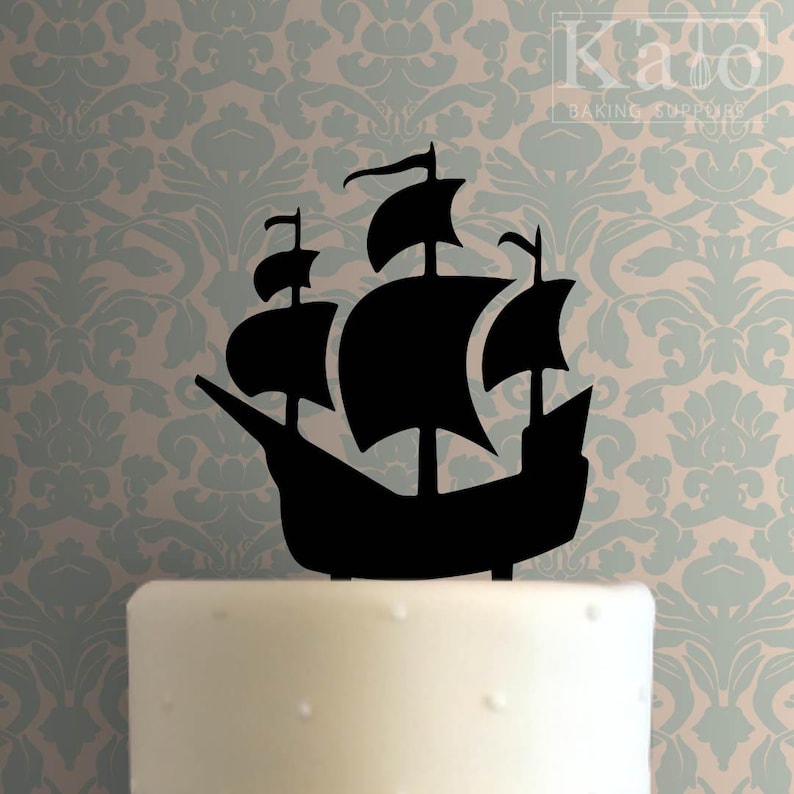 Pirate Ship 100 Cake Topper | Etsy