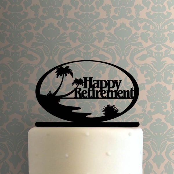 Retirement Beach Cake Topper Svg - Etsy