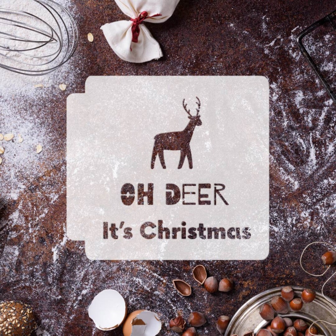 Oh Deer Its Christmas 783-H976 Stencil - Etsy