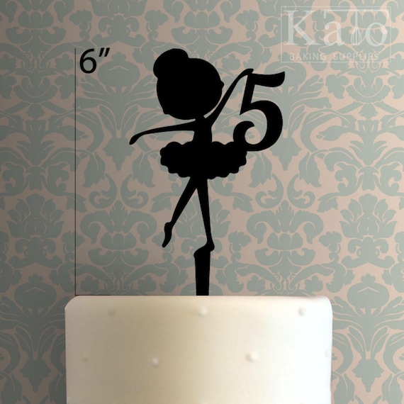 Custom Number Ballerina 100 Cake Topper | Etsy