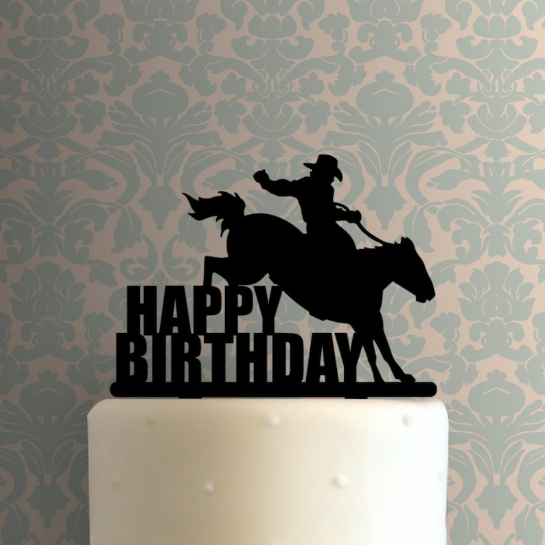 Rodeo Happy Birthday 225-931 Cake Topper - Etsy