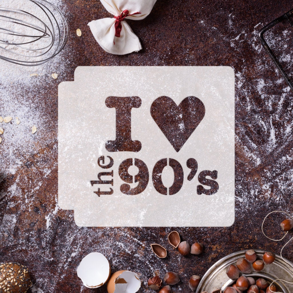 I Love The 90s 783-C639 Stencil | Etsy