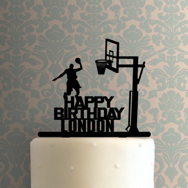Basketball Cake Topper - Etsy