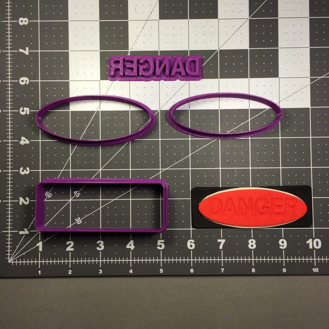 Danger Sign Cookie Cutter Set - Etsy
