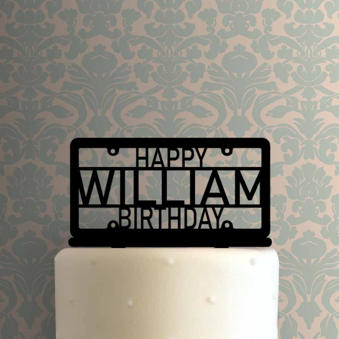 Custom License Plate Name 225-A312 Cake Topper - Etsy