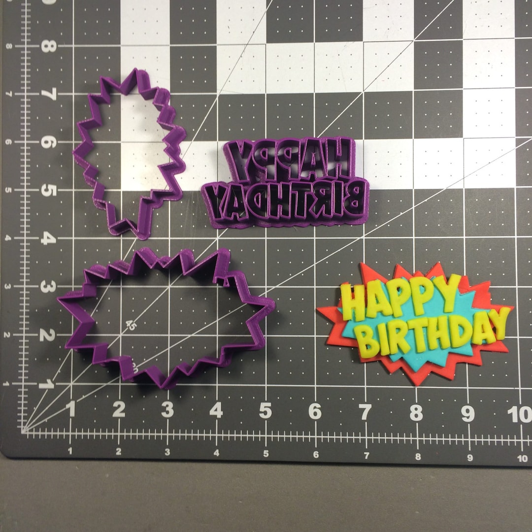 Happy Birthday Pow 100 Cookie Cutter Set - Etsy