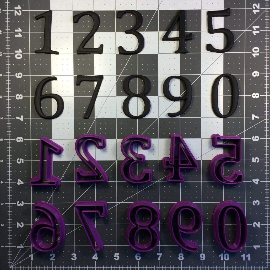 Cambria Font Number Cookie Cutter Set - Etsy