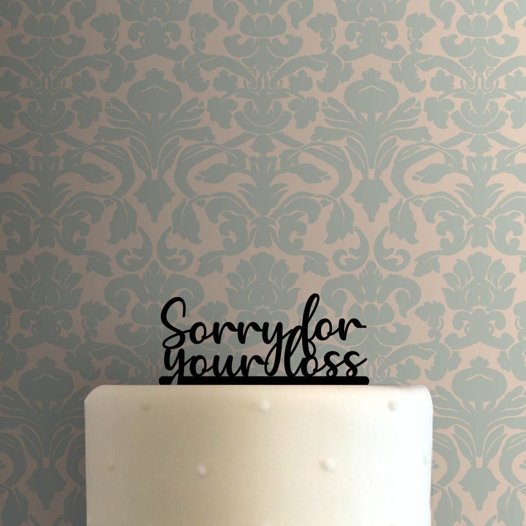 Sorry for Your Loss 225-B118 Cake Topper - Etsy