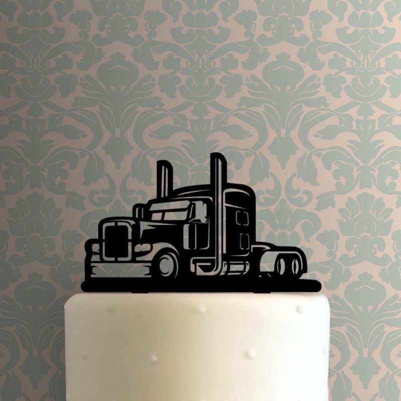 Semi Truck Birthday Cake - Etsy