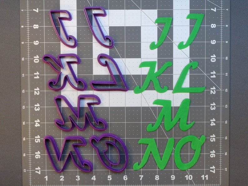 Script Font Uppercase 266-A407 Cookie Cutters | Etsy